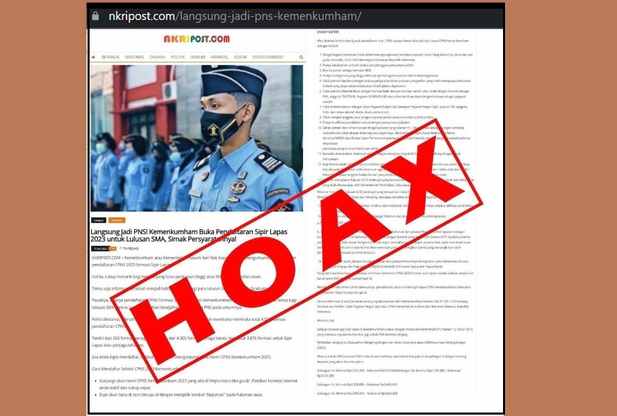 Waspada Hoax! Kemenkumham Belum Buka Penerimaan CPNS 2023 – KUPAS MERDEKA